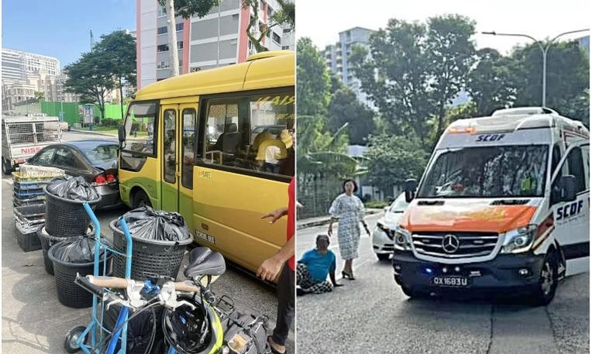 Minibus carrying schoolkids crashes..., Latest News - The New Paper