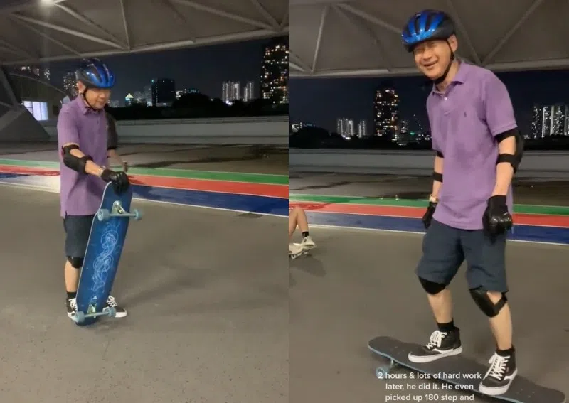 72-year-old man wows netizens with longboarding moves | The New Paper