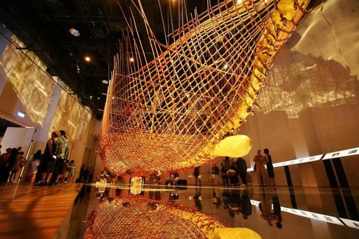 Singapore artist Zai Kuning's 17m-long "ship" is at last back from ...