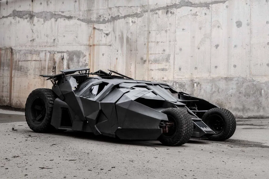 This electric replica of Nolan’s tank-like Batmobile has a top speed of ...