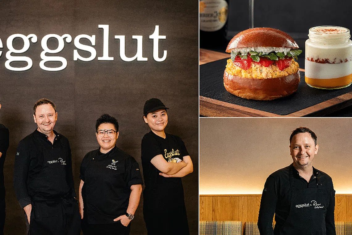 Chef Paul Longworth of one-Michelin-starred Rhubarb Le Restaurant ties ...