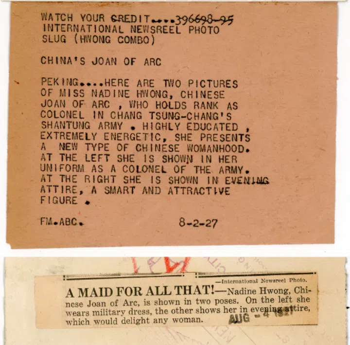 The story of Nadine Hwang: The 'Chinese Joan of Arc'