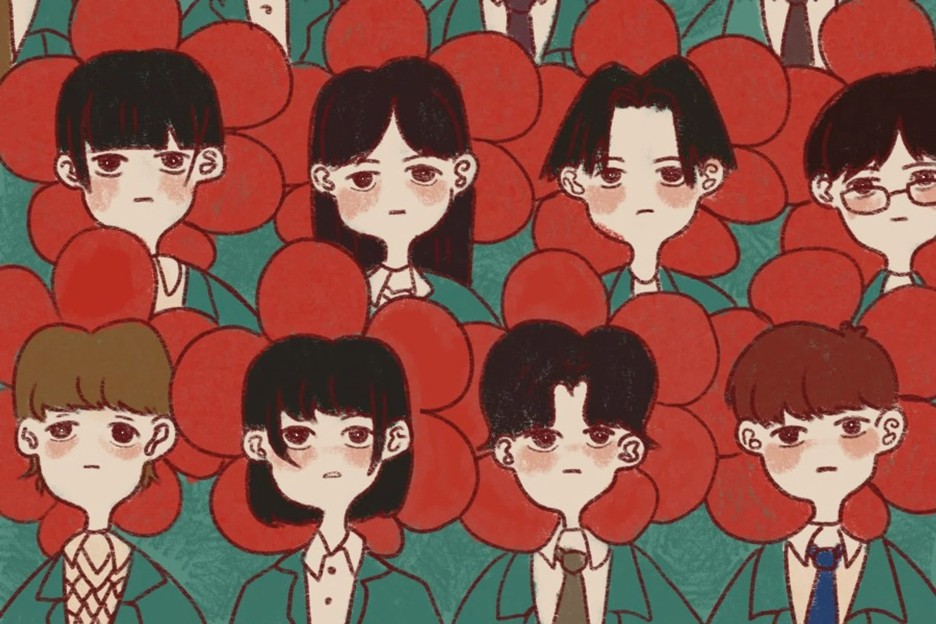 [Comic] Chinese youths are like little red flowers