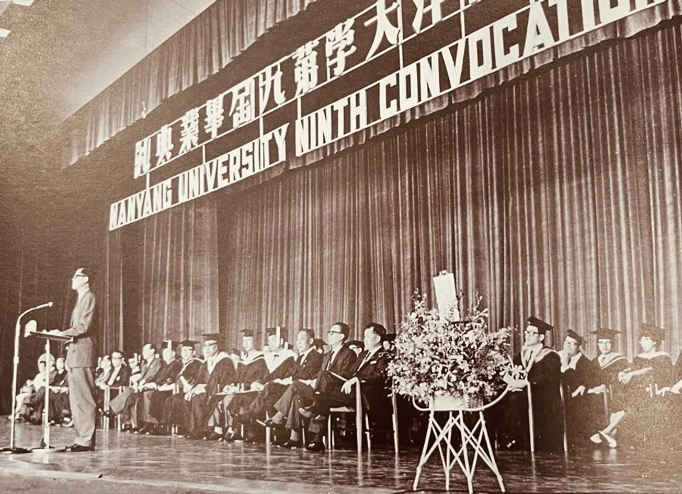 Memories of graduating in a tent at Nanyang University