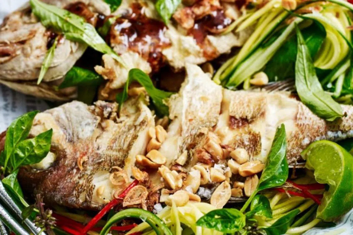 Crisp Tamarind Fish With Thai Mango Salsa | The Singapore Women's Weekly