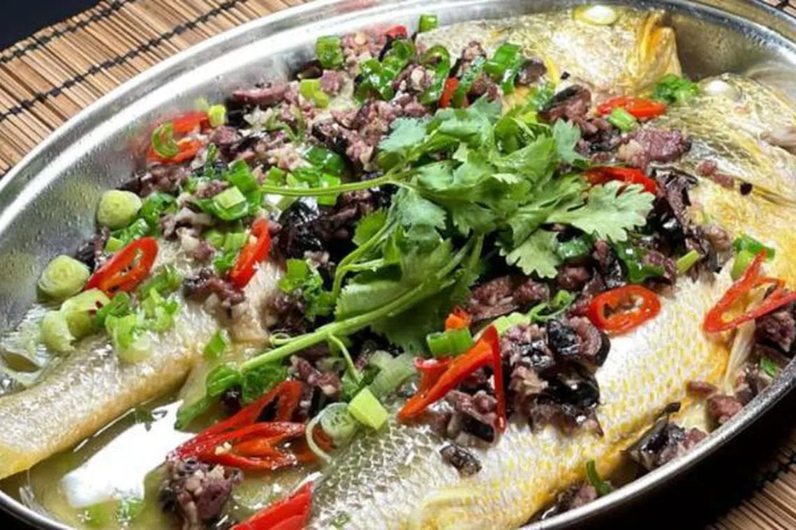 Steamed Yellow Croaker With Salted Black Olives - The Singapore Women's ...