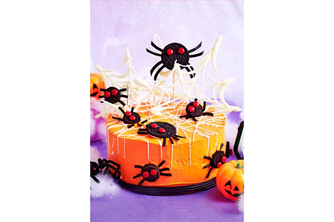 Spooky Web Cake With Oreo Spiders - The Singapore Women's Weekly | The ...