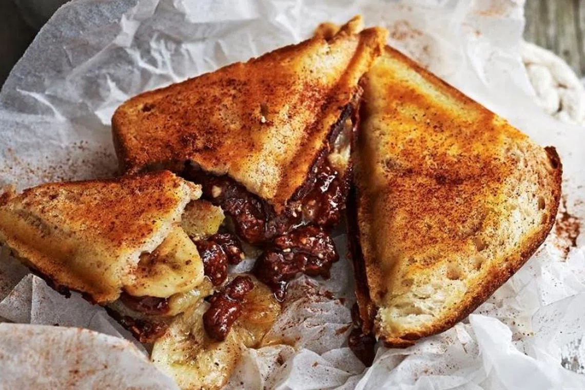 Recipe: Banana & Chocolate Almond Toastie | The Singapore Women's Weekly