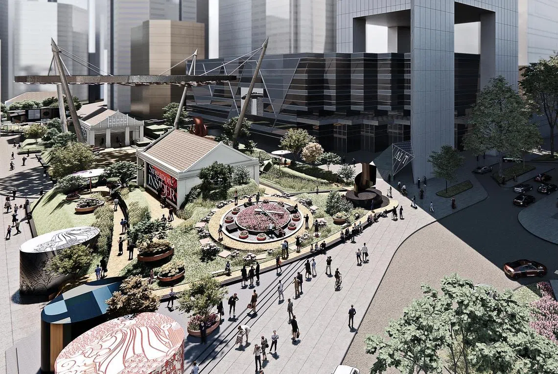 花钟坐镇提颜值 莱佛士坊公园2028年展新貌